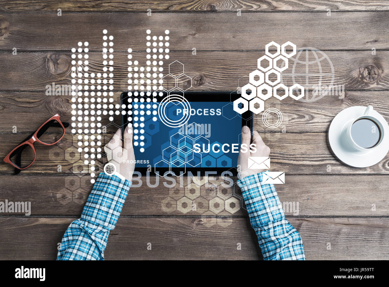 Concept of social communication and networking with media user ...