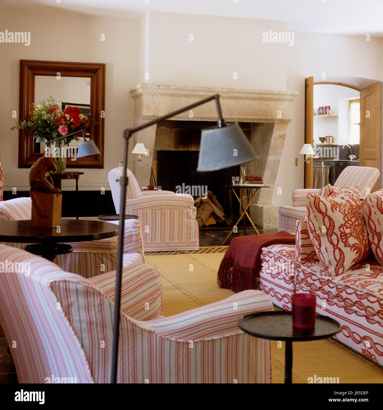 Rustic feminine living room Stock Photo - Alamy