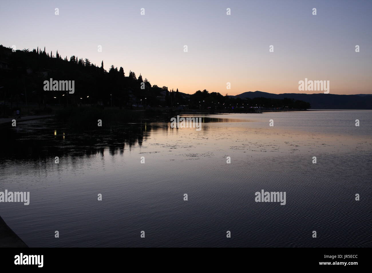 Romantic scene of Dojran lake, Macedonia Stock Photo - Alamy