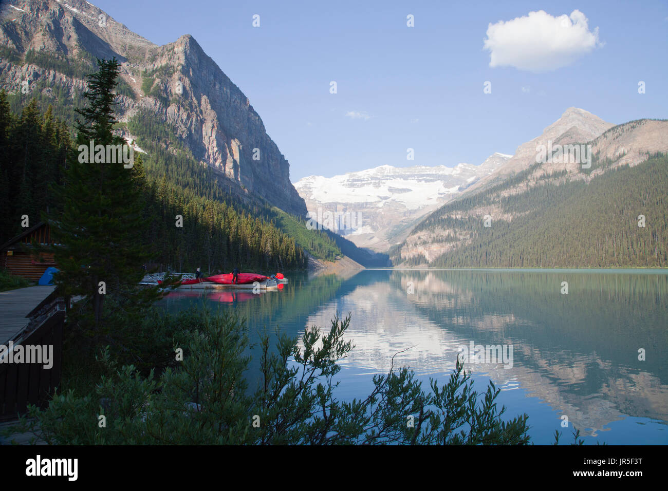 Beautiful landscape of famous Lake Louise in Alberta, Canada Stock ...