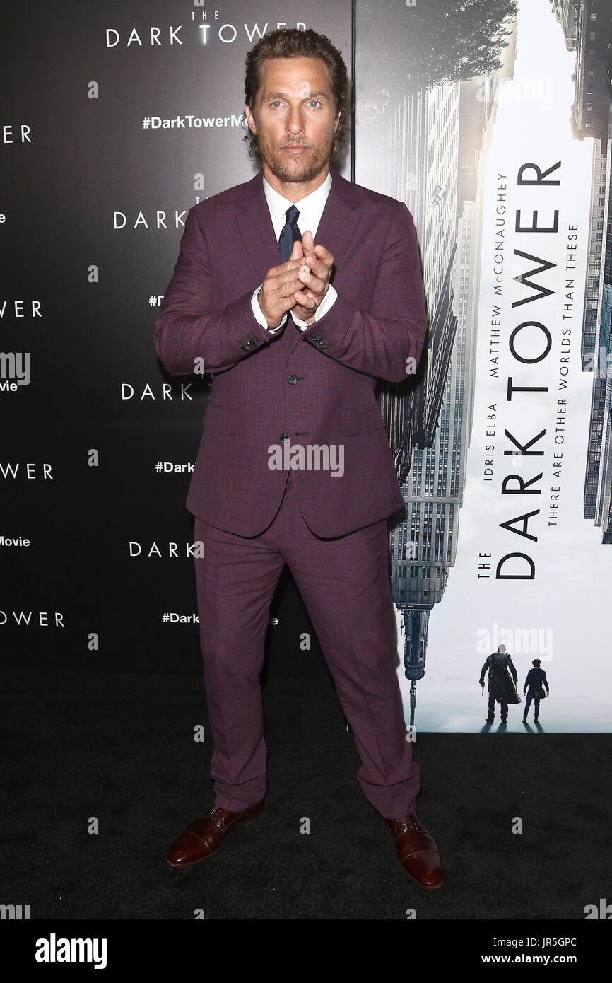 Matthew McConaughey attends 'The Dark Tower' New York premiere at ...