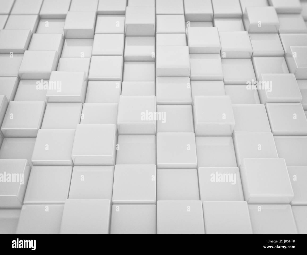 White cubes. Abstract 3D rendering background Stock Photo - Alamy