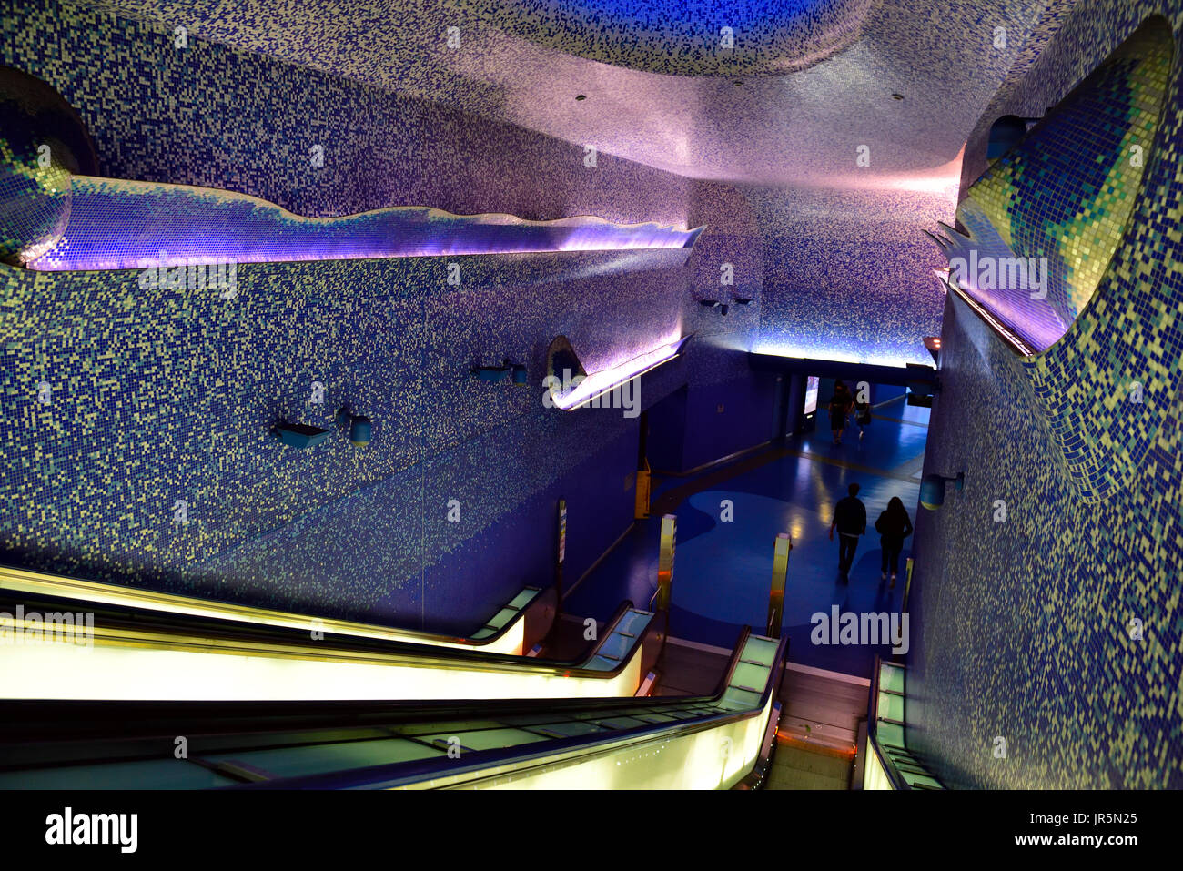 Naples Metro underground Toledo station escalators Stock Photo - Alamy