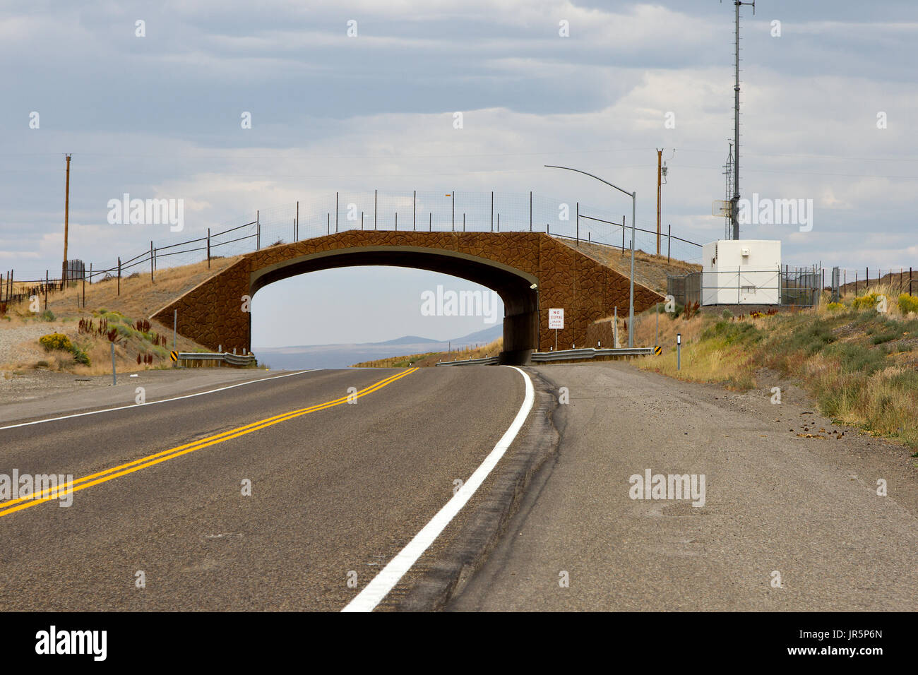 Bridge Over Highway For Migration Of Animals In Idaho Stock Photo - Alamy