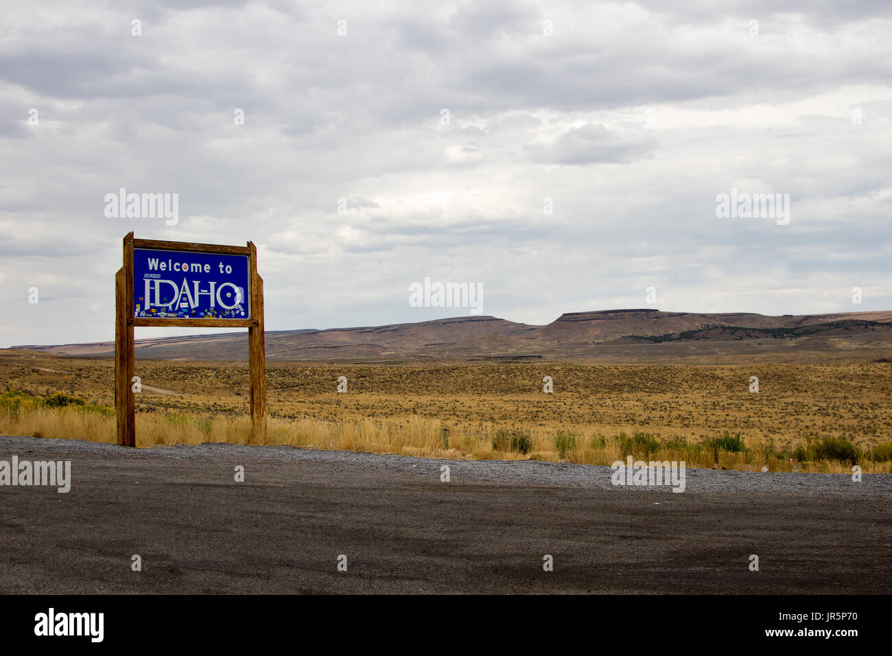 Rural Idaho Highway Welcome Sign Stock Photo - Alamy