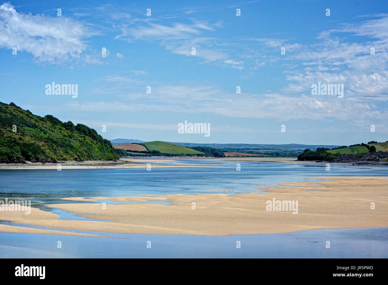 A beautiful day on Cornwall's Camel Trail looking back towards ...