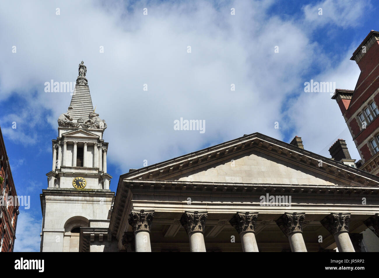 St George's Parish Church, Bloomsbury, London, England, UK Stock Photo ...