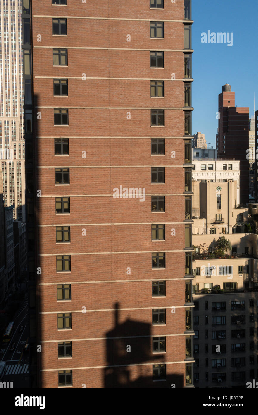 Early Morning Shadows on Apartment Building, NYC, USA Stock Photo - Alamy