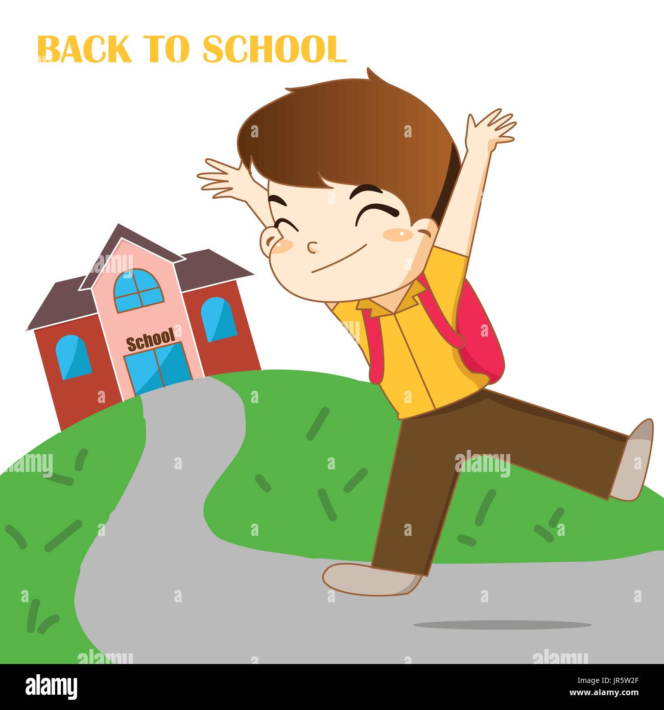 Back school pen cartoon hi-res stock photography and images - Alamy