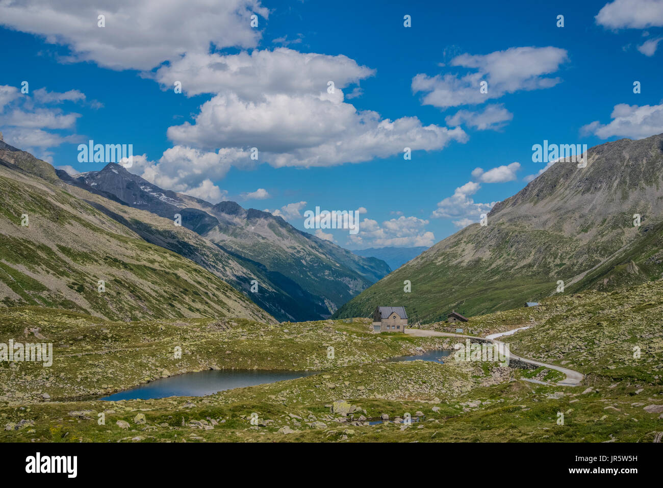 Pfitscherjoch police border post located on the Austrian-Italian border ...