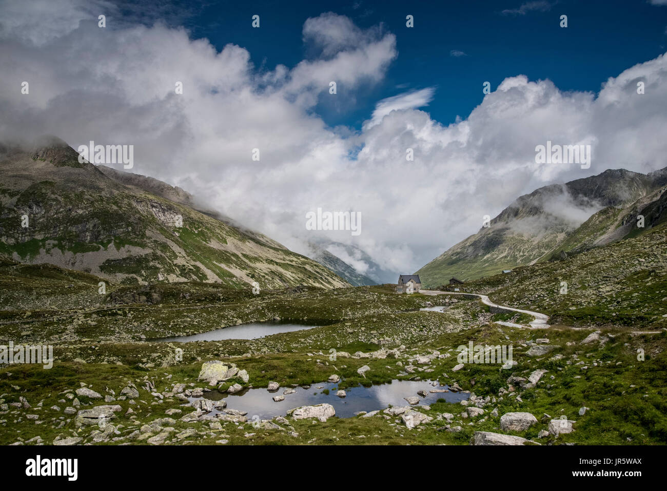 Pfitscherjoch police border post located on the Austrian-Italian border ...