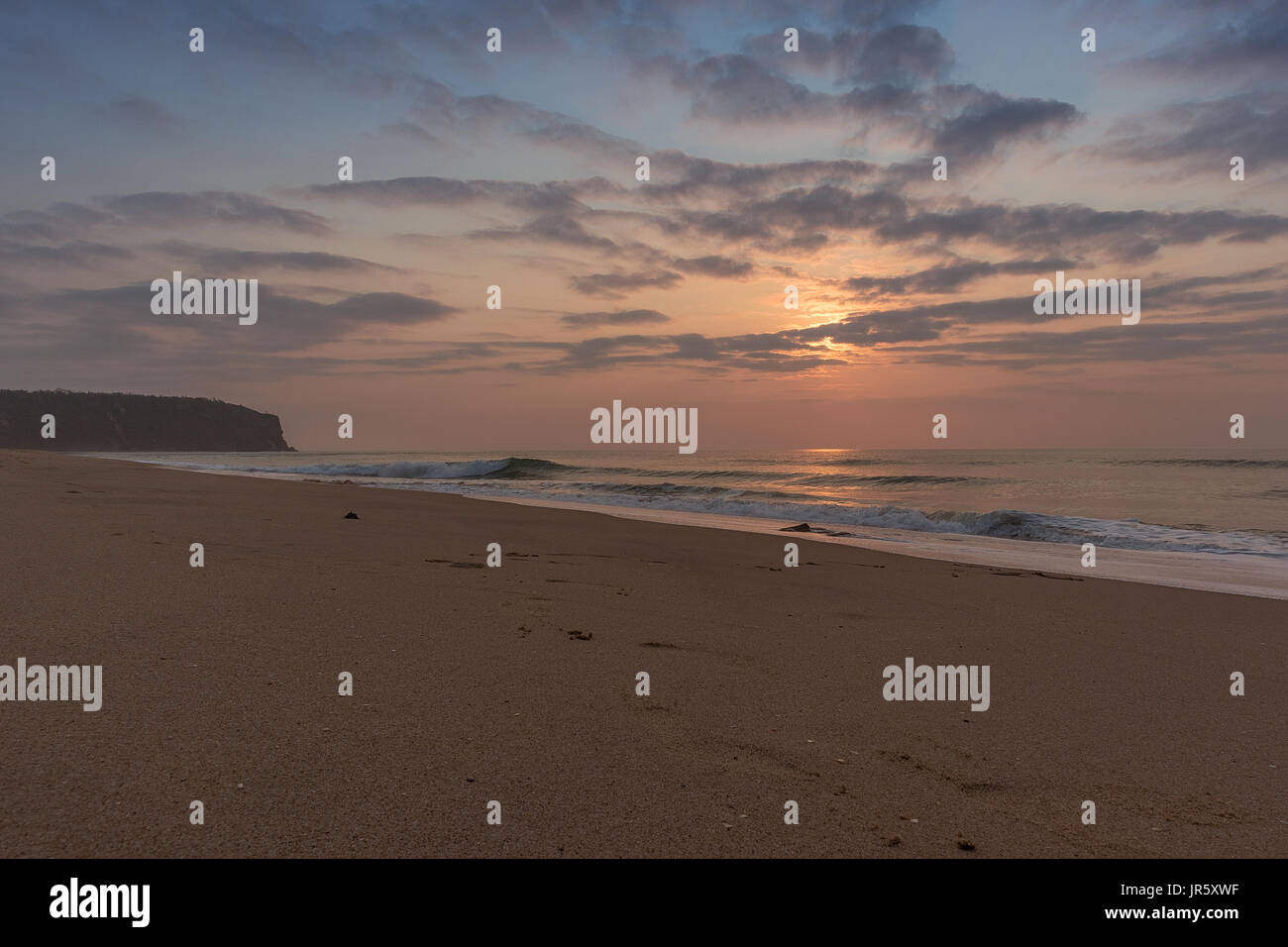 Beautiful sunset at cabo ledo beach Angola. With waves. Dramatic sky ...