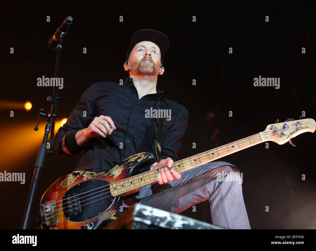 Linkin Park performing at the O2 Arena in London Featuring: Linkin Park ...