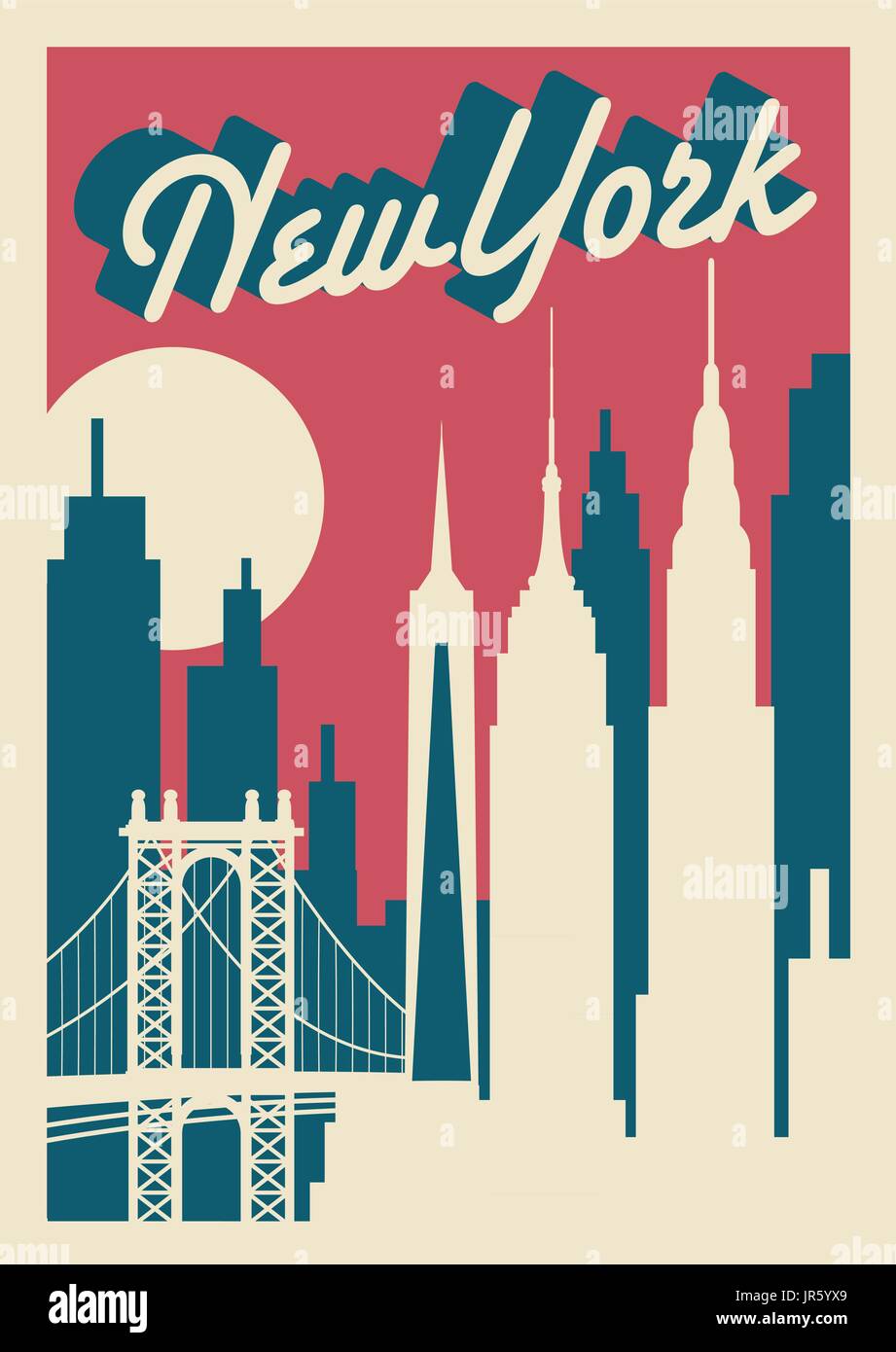 Brooklyn skyline vector Stock Vector Images - Alamy