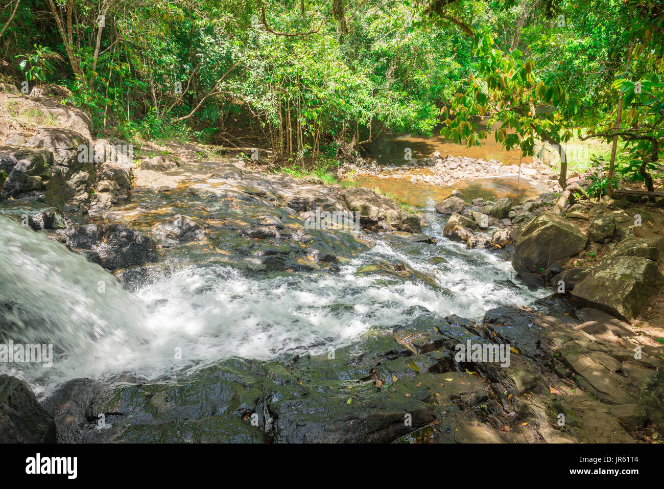 Waterfall and stream in the forest in Itacare Bahia Brazil Stock Photo ...