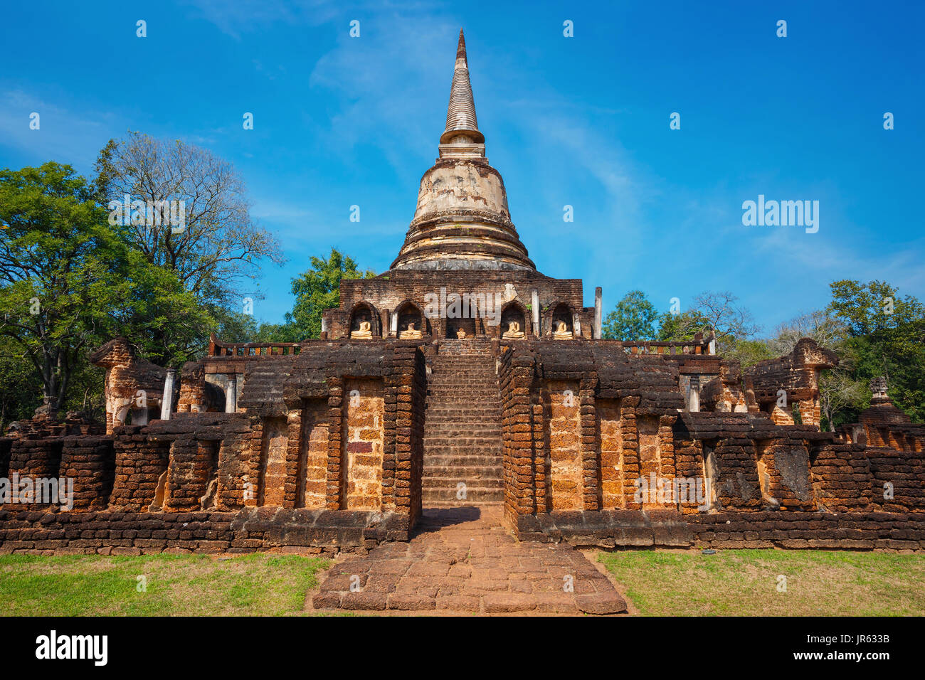Wat Chang Lom Temple at Si Satchanalai Historical Park, a UNESCO world ...