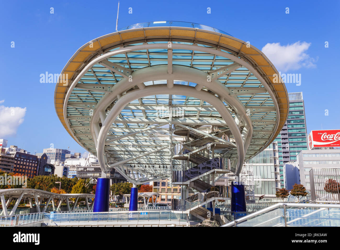 Oasis 21 in Nagoya, Japan - a shopping complex nearby Nagoya Tower, its ...