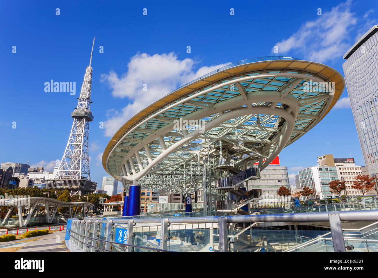 Oasis 21 in Nagoya, Japan - a shopping complex nearby Nagoya Tower, its ...