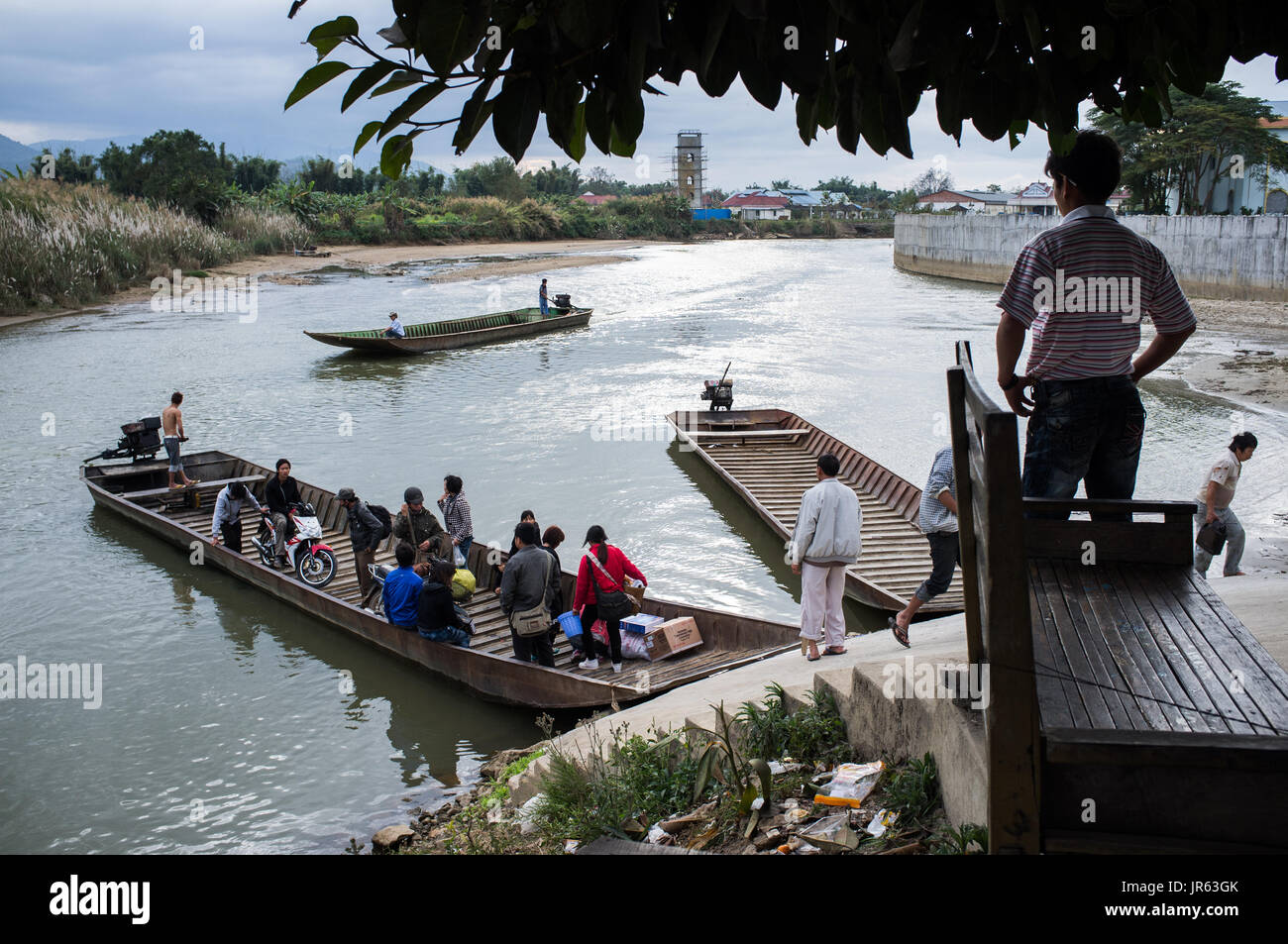 Burmese commuters, Ruili, Yunnan, China Stock Photo - Alamy