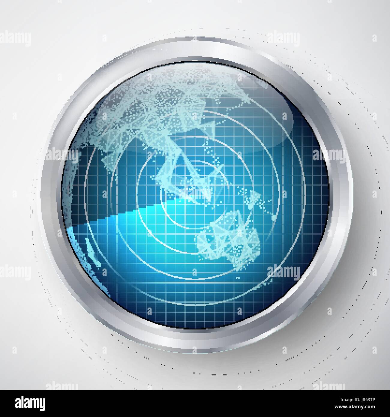 Radar Sign Vector. Australia And Oceania. Military Radar Display ...