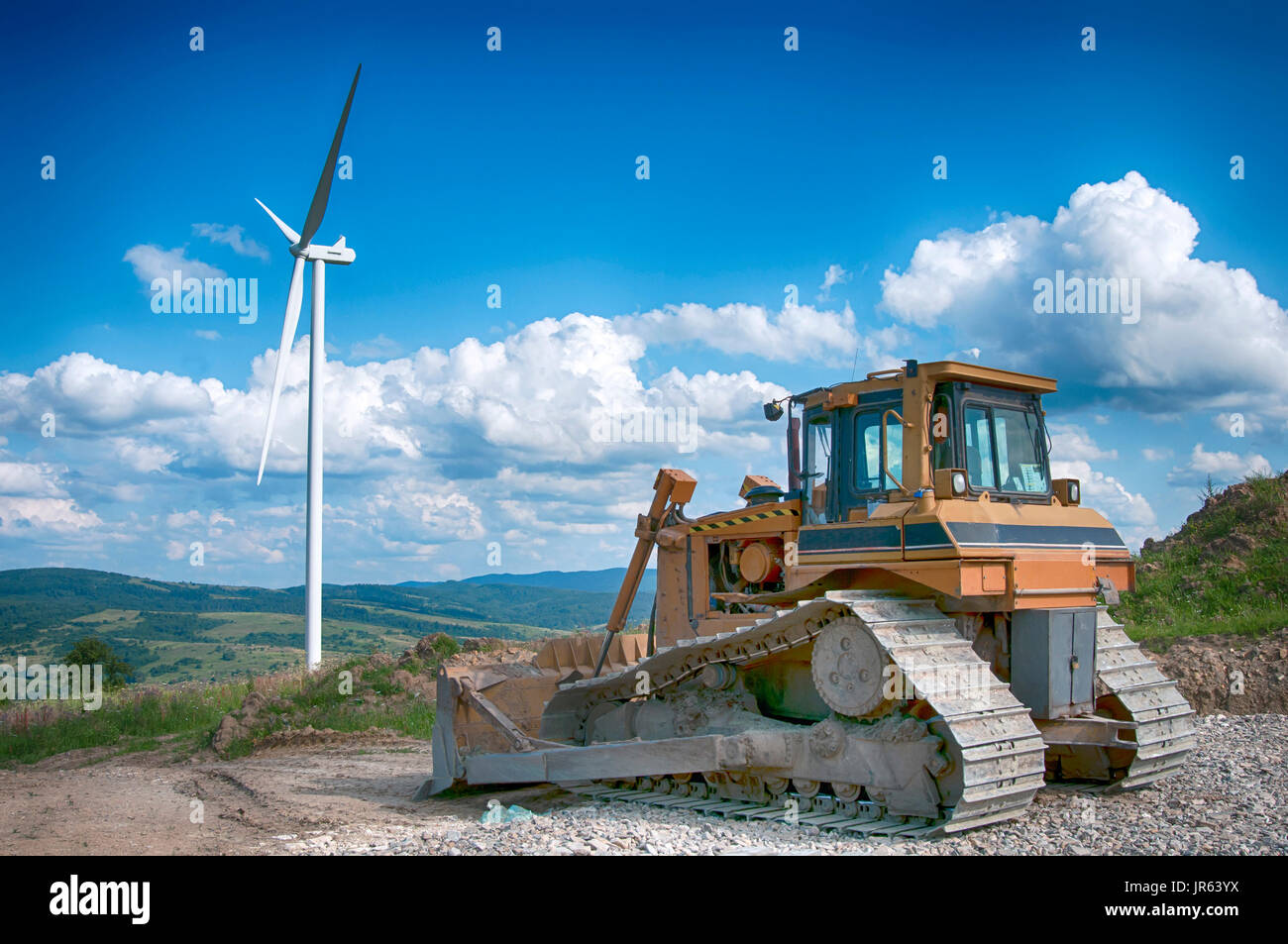 building site of a wind turbine Stock Photo - Alamy