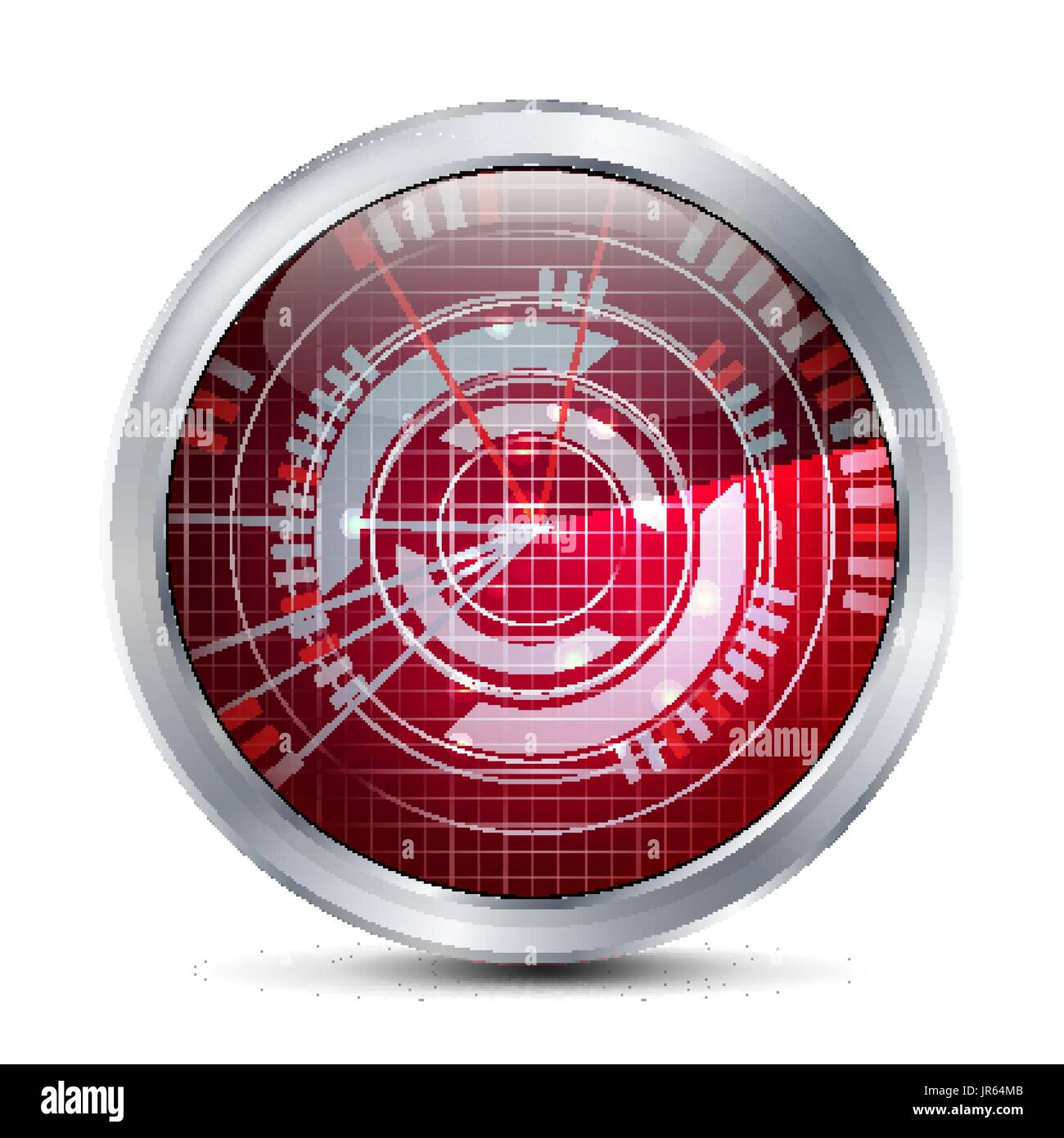 Abstract Radar Vector. Screen Over Square Grid Lines. HUD User ...