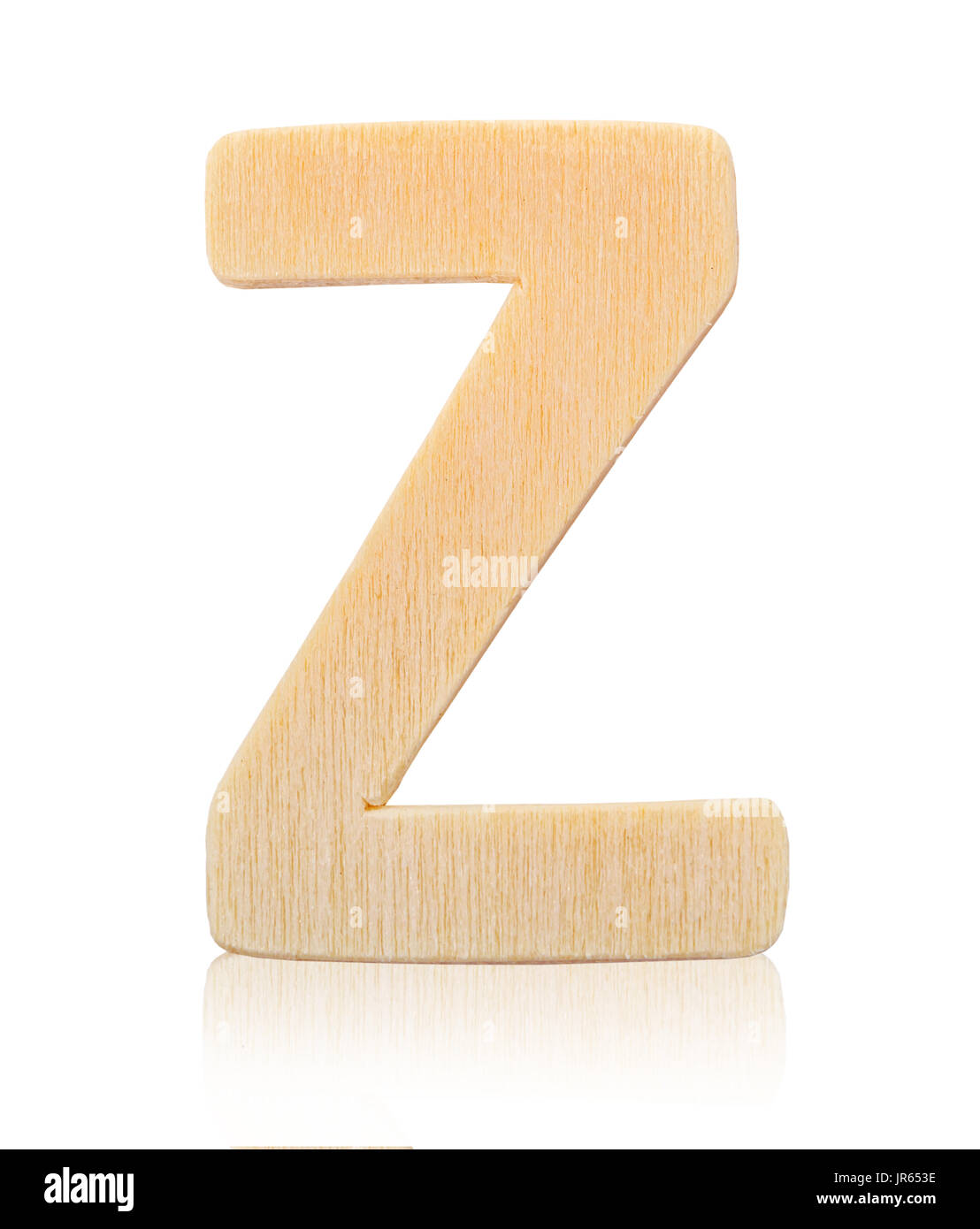Single capital block wooden letter Z isolated on white background, Save ...