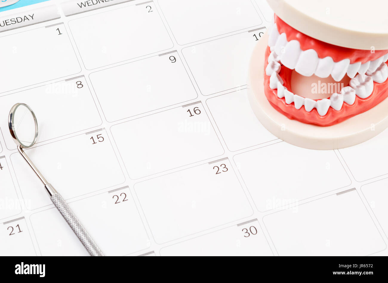 Dental appointment concept. Idea with Generic dental teeth model and ...