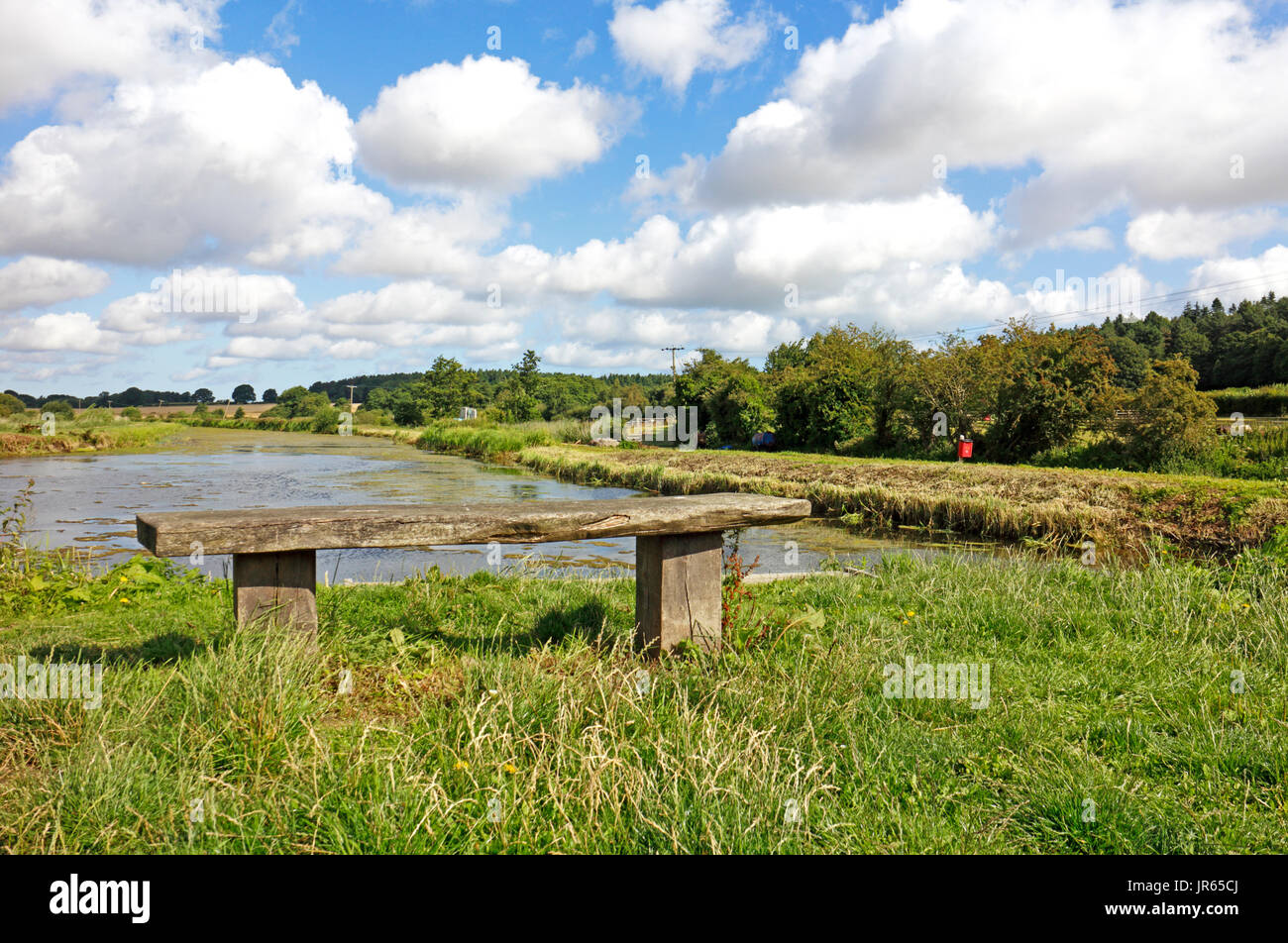 A view of the mill pool on the old North Walsham and Dilham Canal at ...