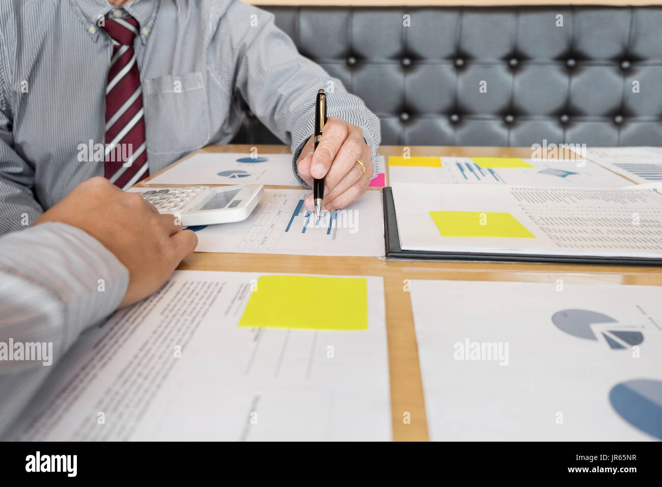 Administrator business man financial inspector and secretary making ...