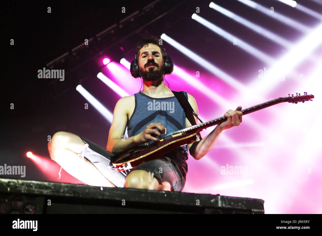 Linkin Park live onstage at The O2 Arena, London, as part of their One ...