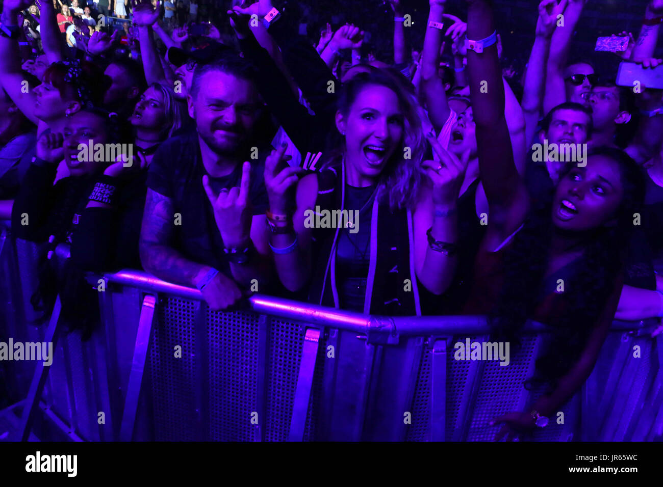 Linkin Park live onstage at The O2 Arena, London, as part of their One ...