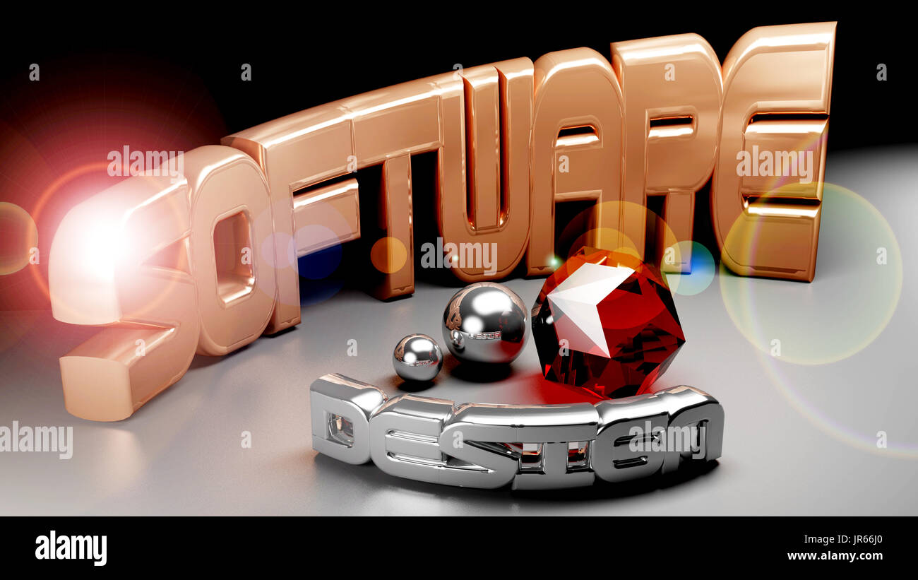 Software Design concept - 3D rendering Stock Photo - Alamy