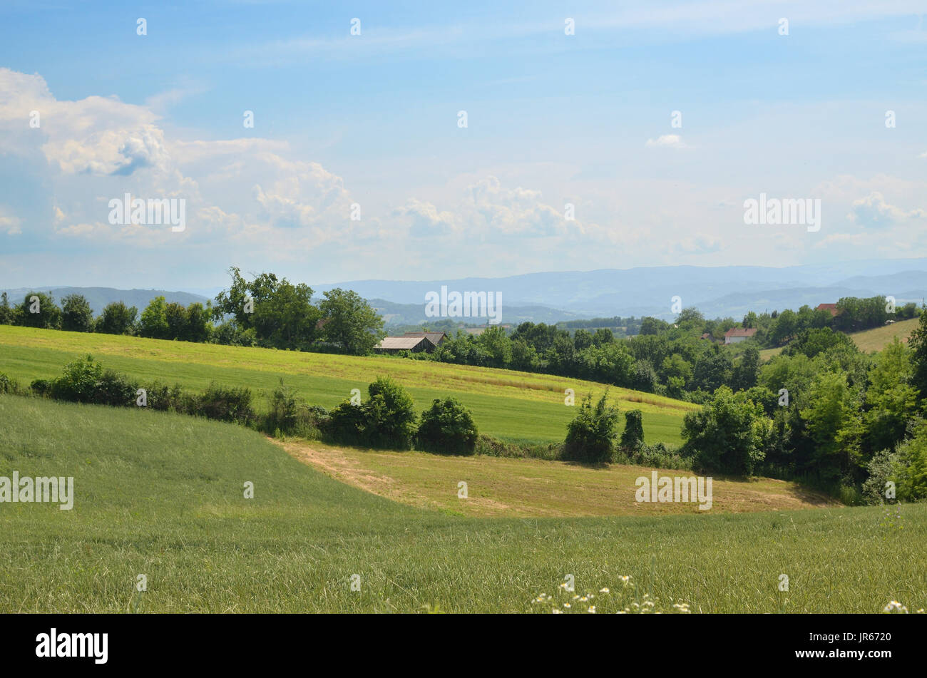 Picturesque countryside landscape on a spring sunny day Stock Photo - Alamy