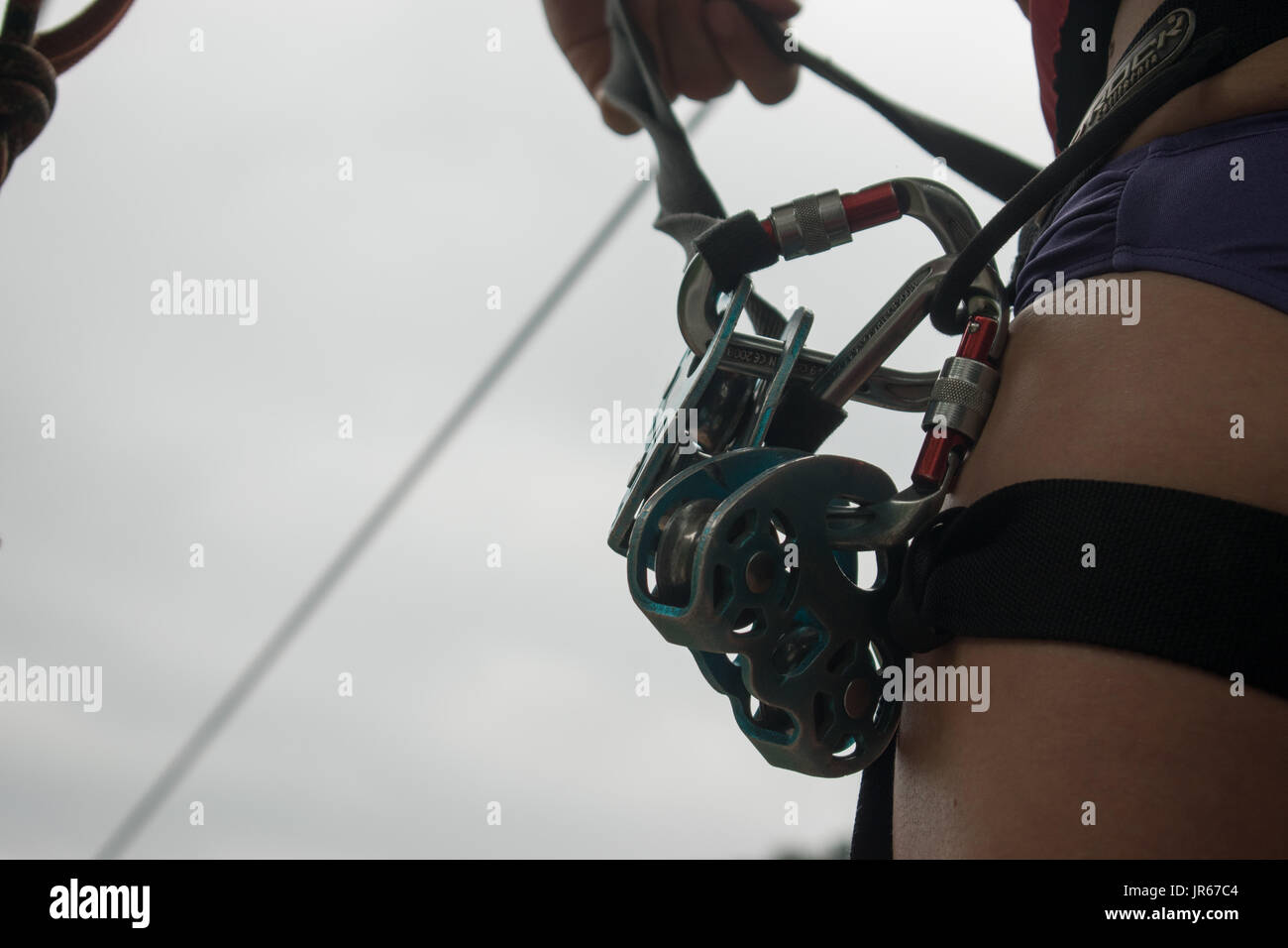 Zipline harness hi-res stock photography and images - Alamy