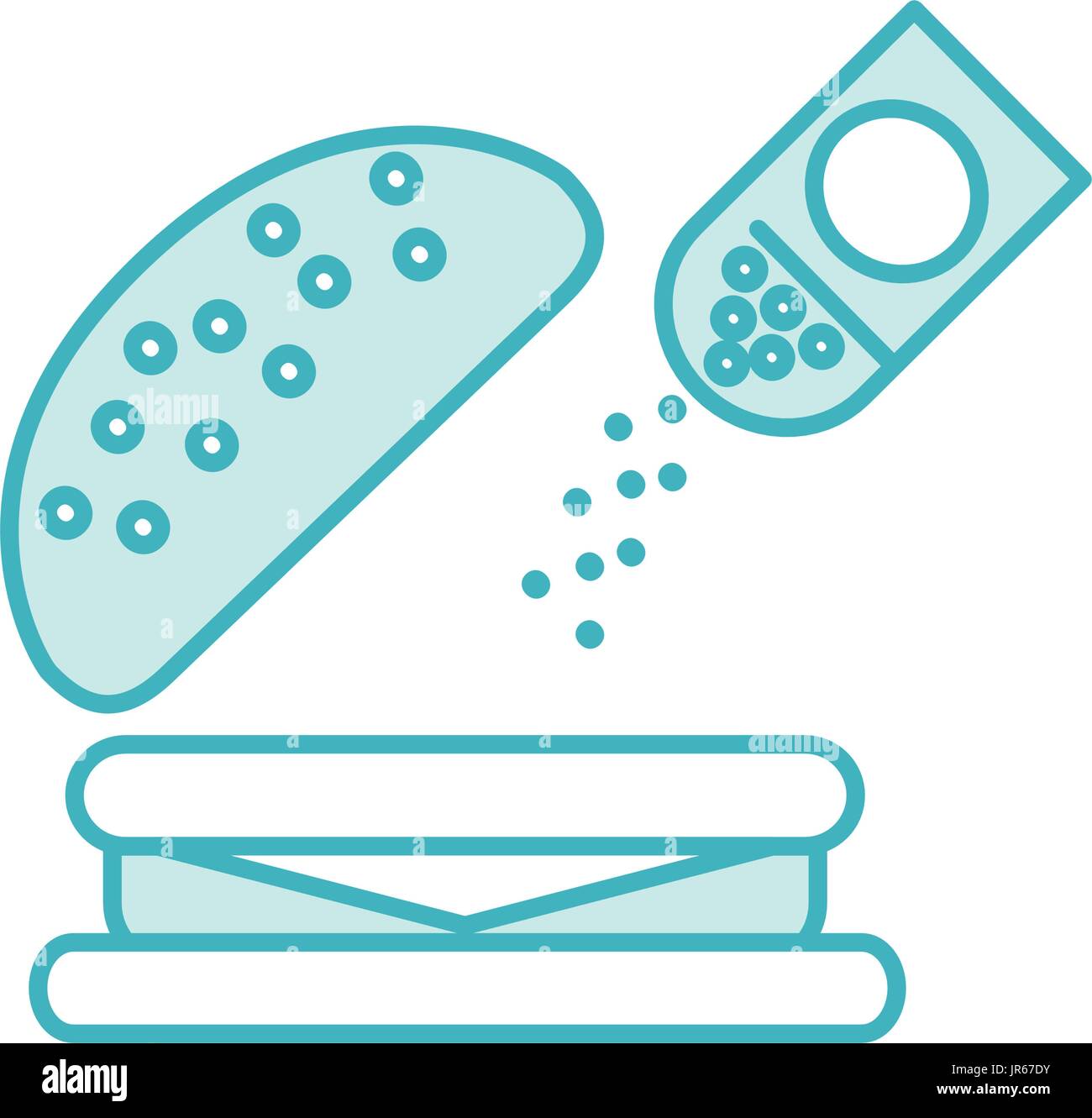 delicious burger with salt Stock Vector Image & Art - Alamy