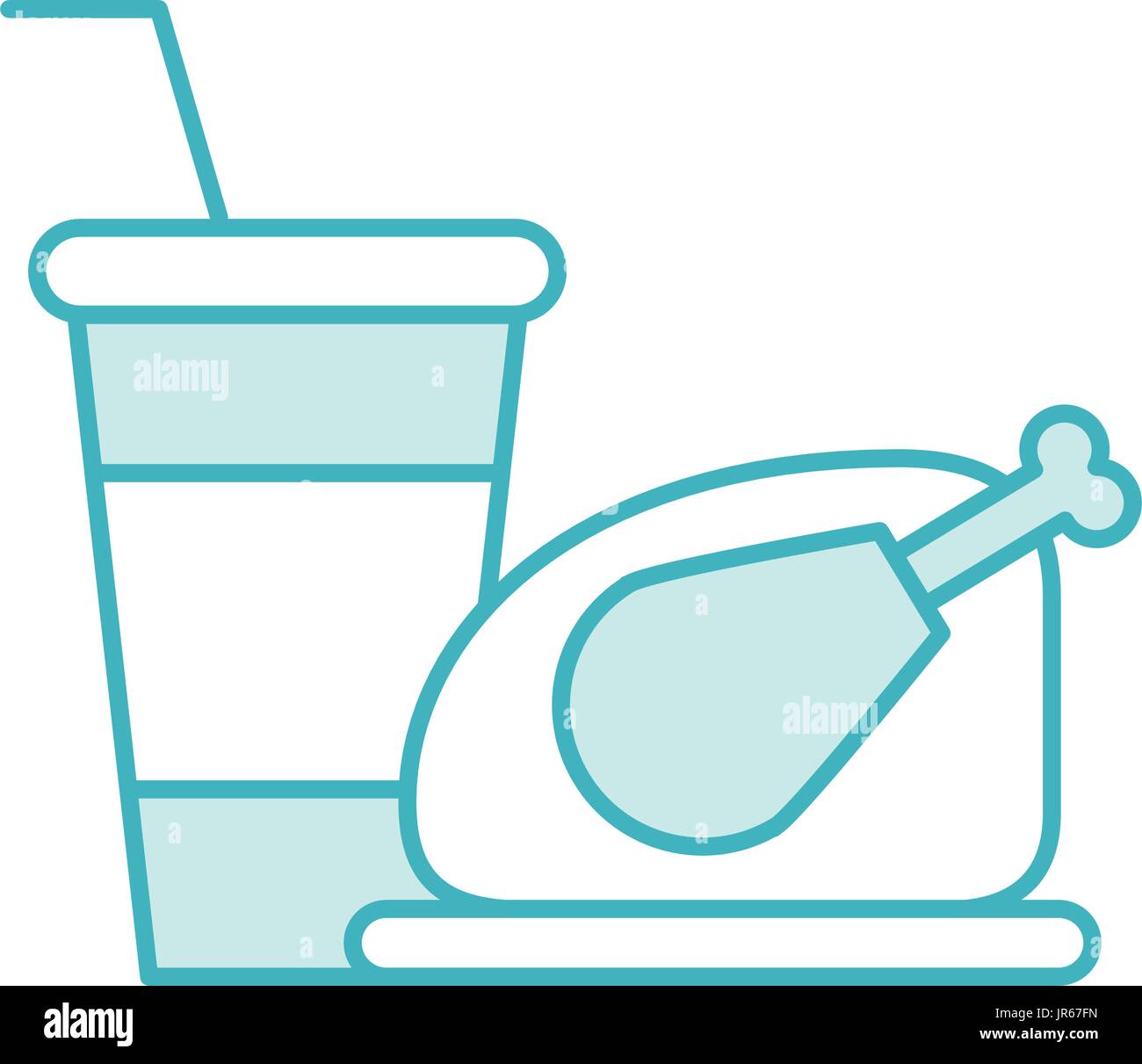 delicious chicken with soda Stock Vector Image & Art - Alamy