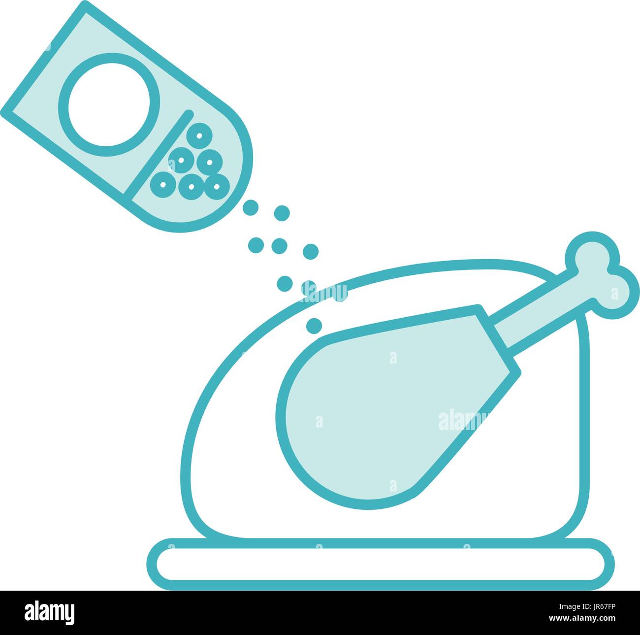 delicious chicken with salt Stock Vector Image & Art - Alamy