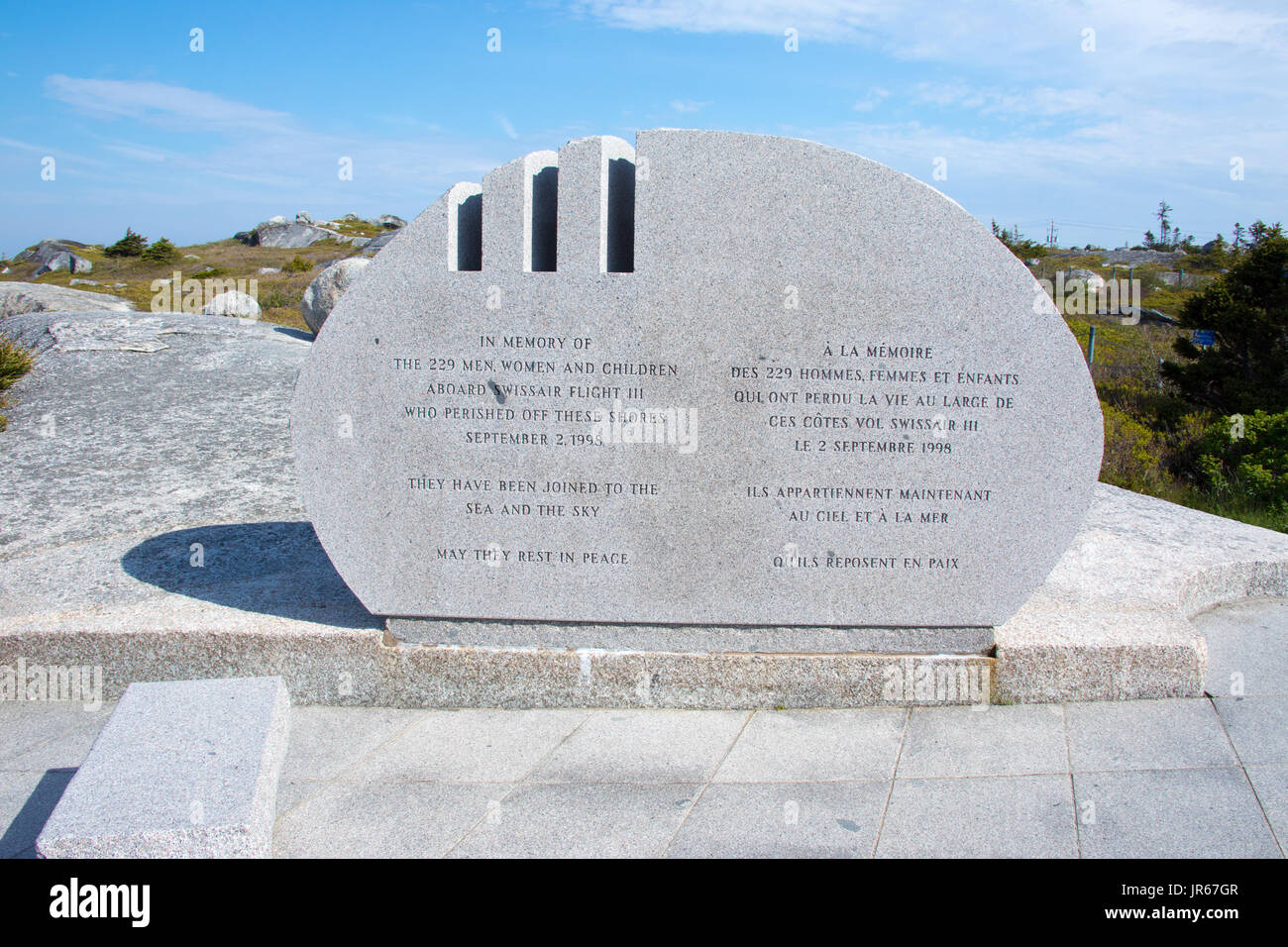 Swissair Flight 111 Memorial, Whalesback, Ontario, Canada Stock Photo ...