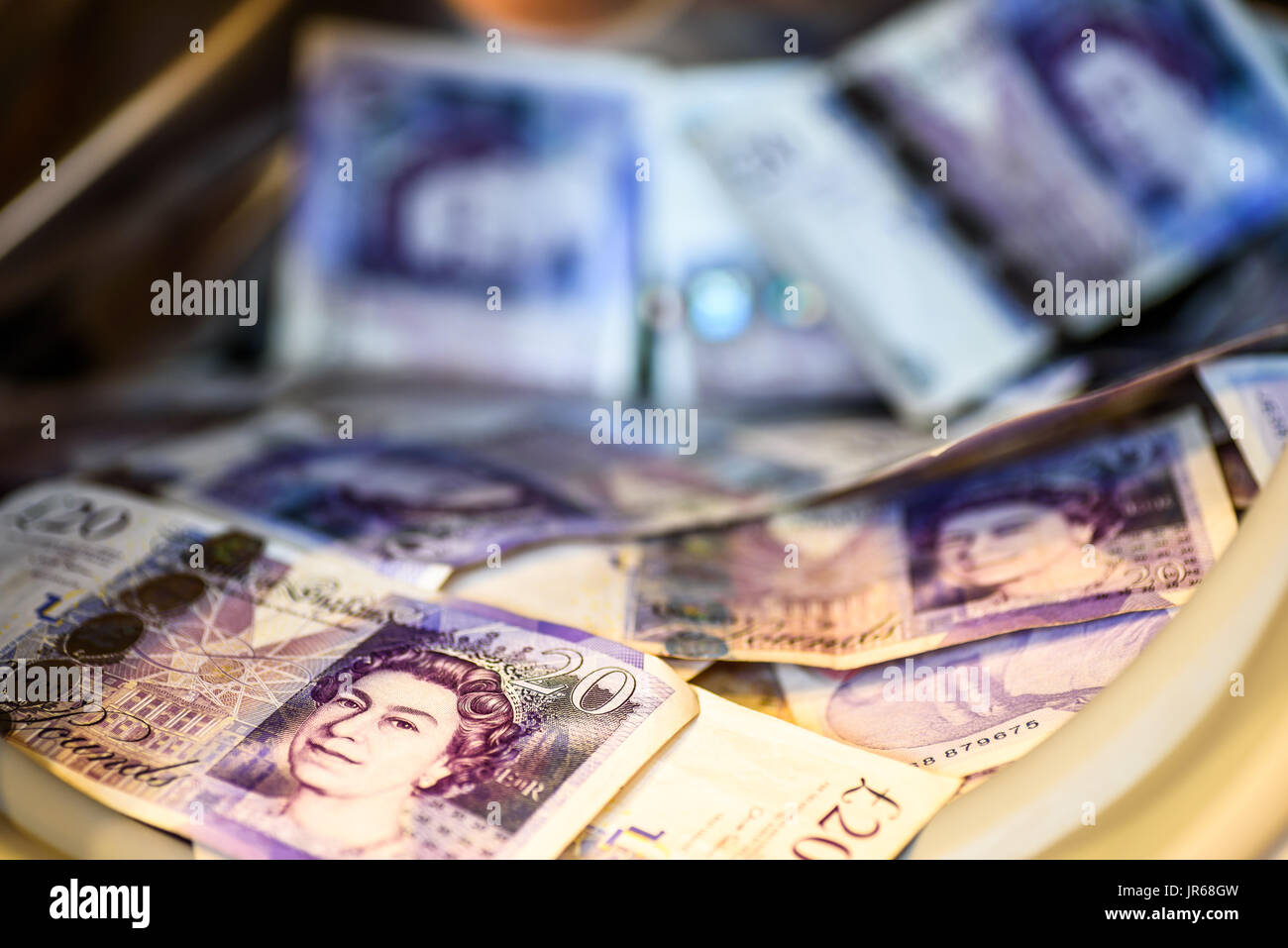 British Sterling Pounds Notes In Washing Machine. Money Laundering ...
