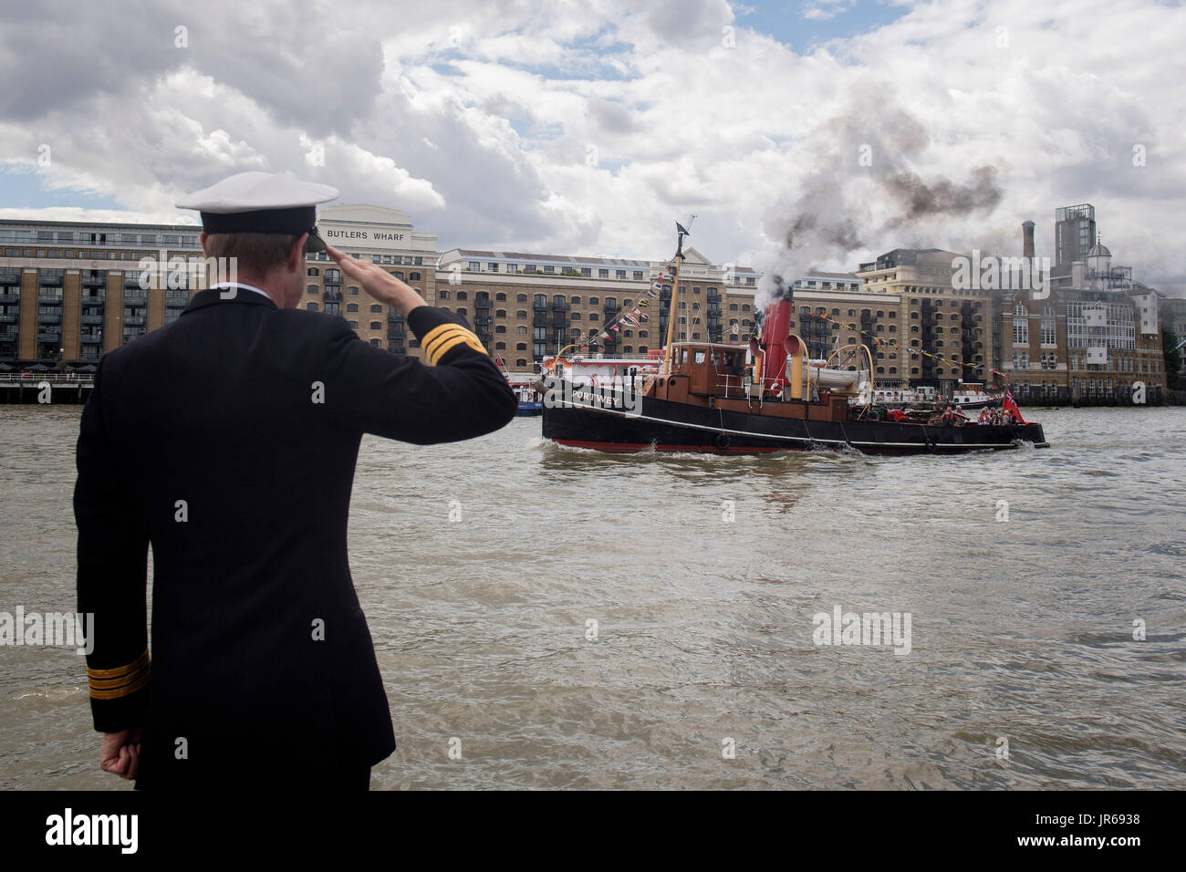 The ST Portwey, a 90-year-old steam tug, which was built on the Clyde ...