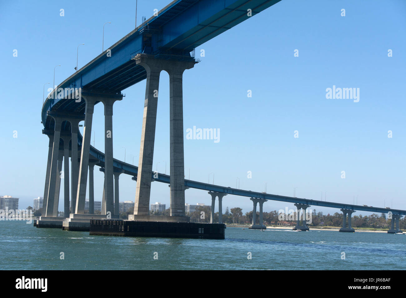 The Coronade Bridge across San Diego Bay in Southern California, USA ...