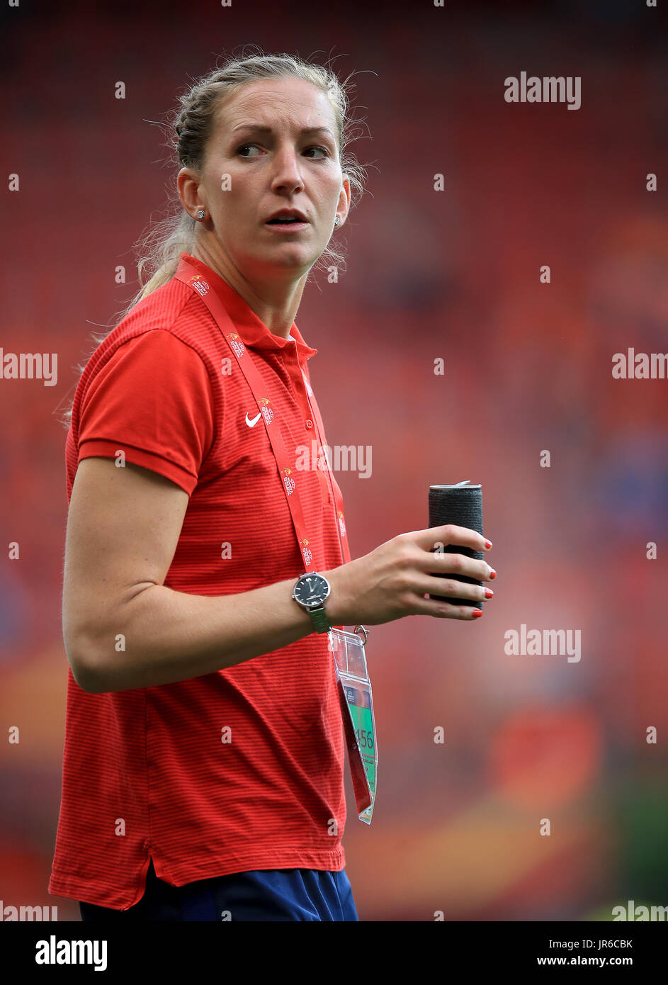 England goalkeeper Siobhan Chamberlain prior to the UEFA Women's Euro ...