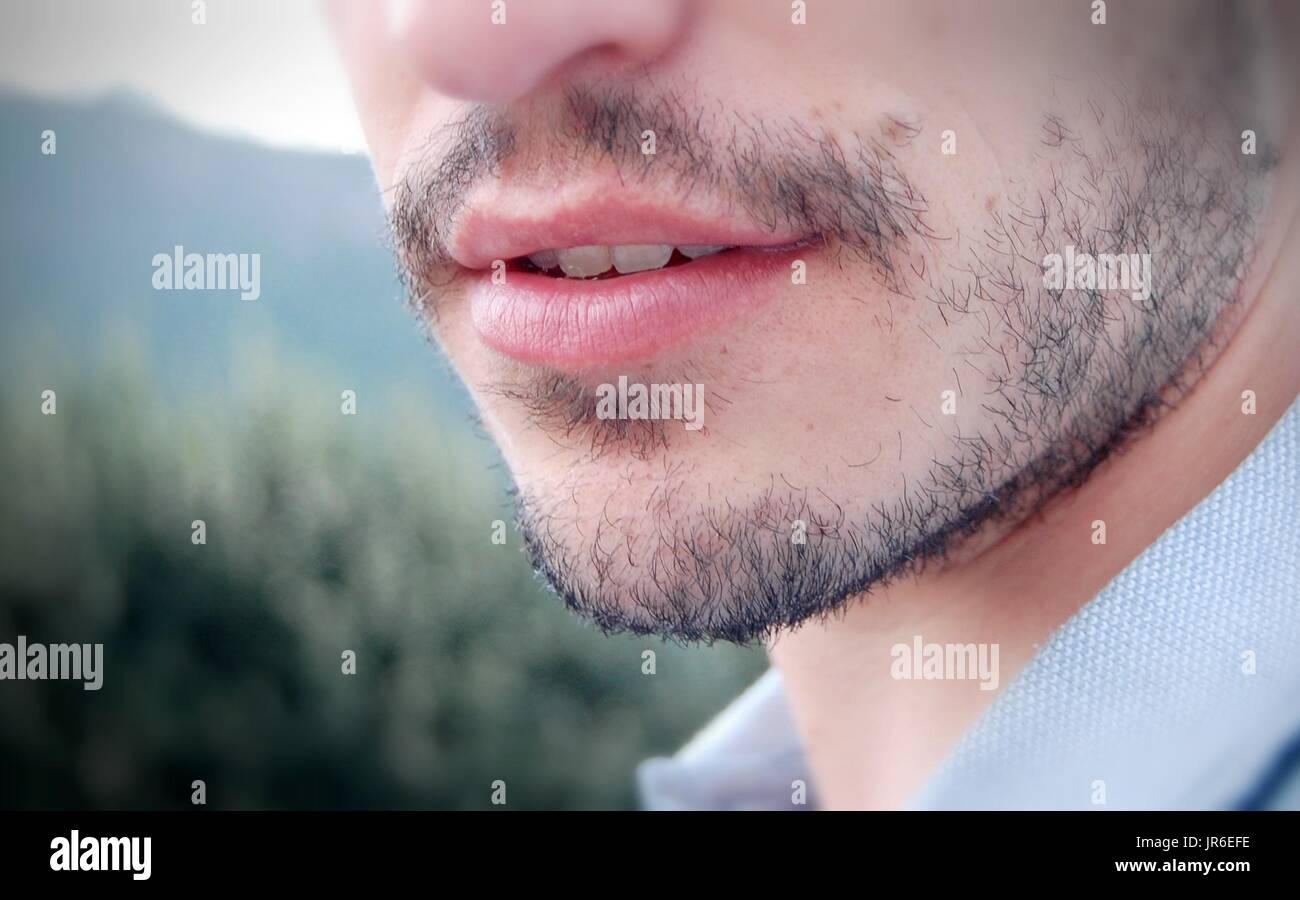Close-up portrait of a man's Stock Photo - Alamy