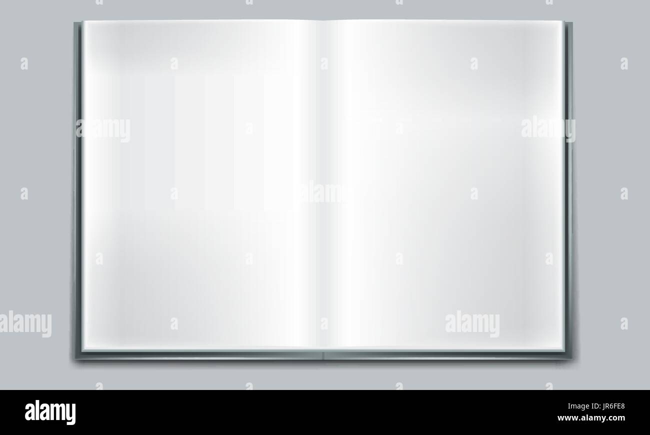 Realistic Open book with white pages. Illustrated vector Stock Vector ...