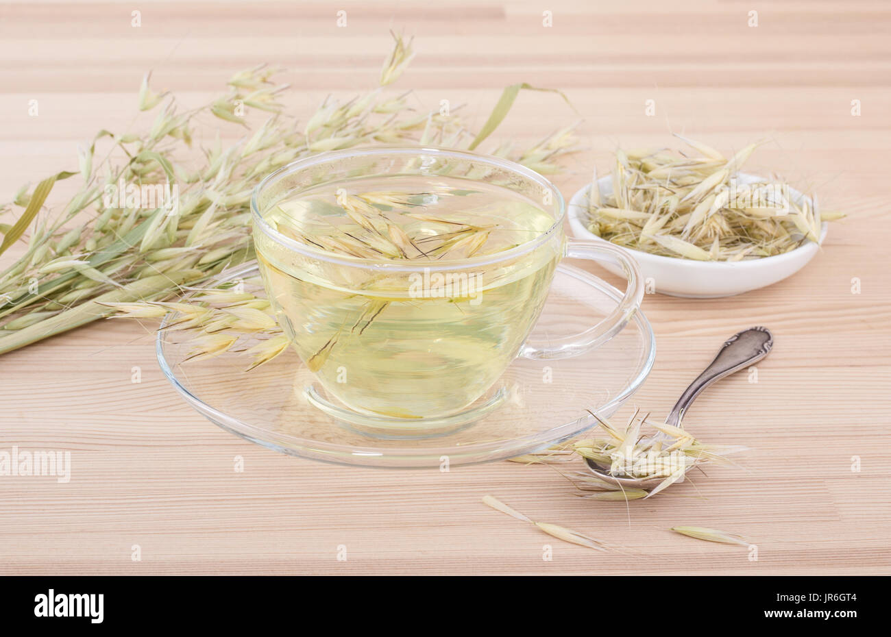 Cup of fresh oat tea Stock Photo - Alamy