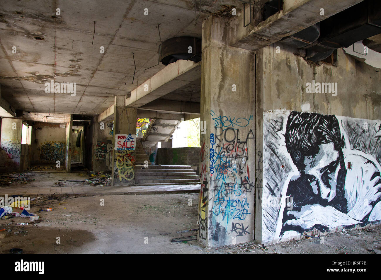 inside the sniper tower in mostar Stock Photo - Alamy