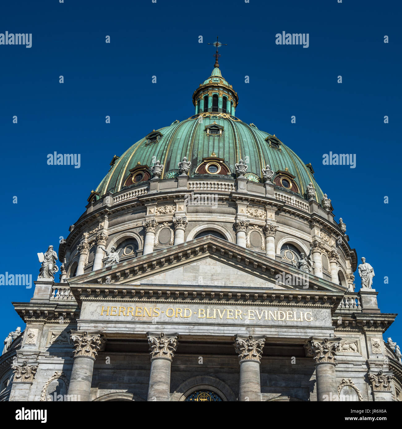 Frederik's Church or The Marble Church in Copenhagen, Denmark Stock ...