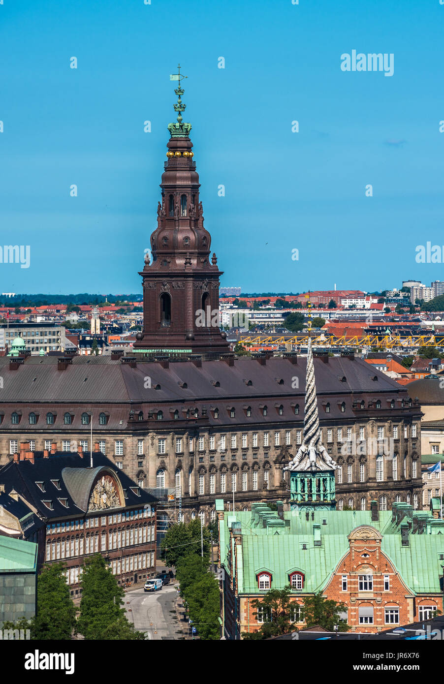 Aerial view of Copenhagen city center, Denmark Stock Photo - Alamy