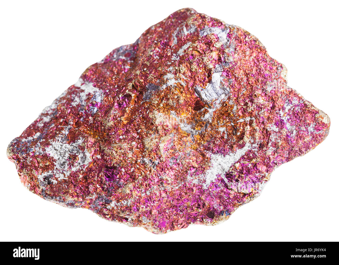 macro shooting of specimen of natural mineral rock - red Chalcopyrite ...